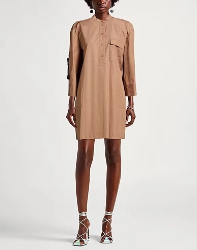 MAXCO. Solid-color Shirt Dress