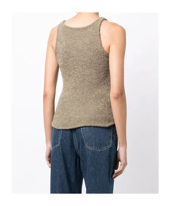 LOW CLASSIC Sleeveless Fleece Knitted Top
