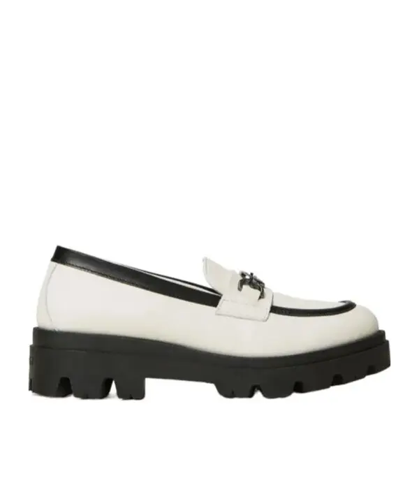 TWINSET Oval T Leather Loafers