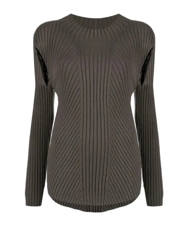LOW CLASSIC Cut-out Detailing Ribbed-knit Jumper