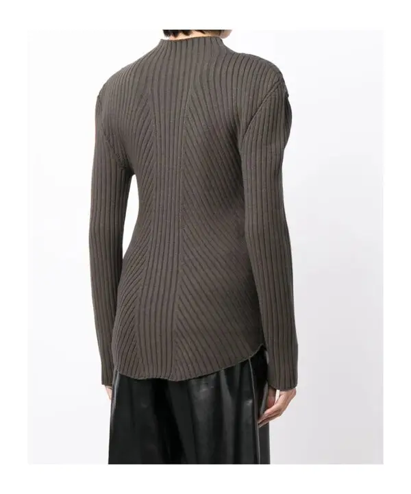 LOW CLASSIC Cut-out Detailing Ribbed-knit Jumper