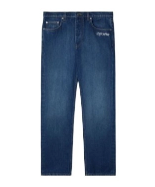 Off-White Logo Embroidered Tapered-leg Jeans
