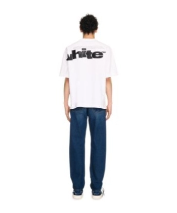Off-White Logo Embroidered Tapered-leg Jeans