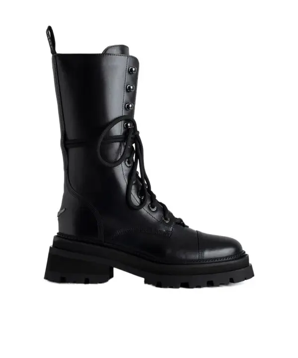 Zadig&Voltaire Lace-up Lug Sole Boots