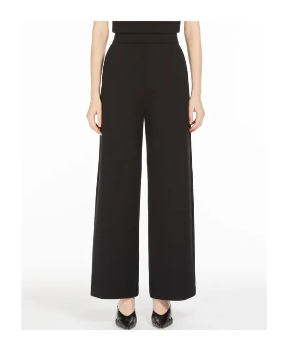 Max Mara High Waist Straight Leg Trousers - Black