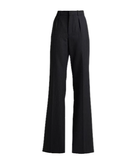 Saint Laurent High-waisted Pinstriped Wool Trousers