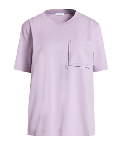 Brunello Cucinelli Solid Crew Neck T-shirt