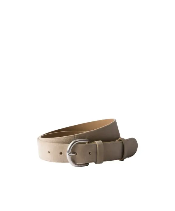 Prada Suede Belt With Engraved Buckle