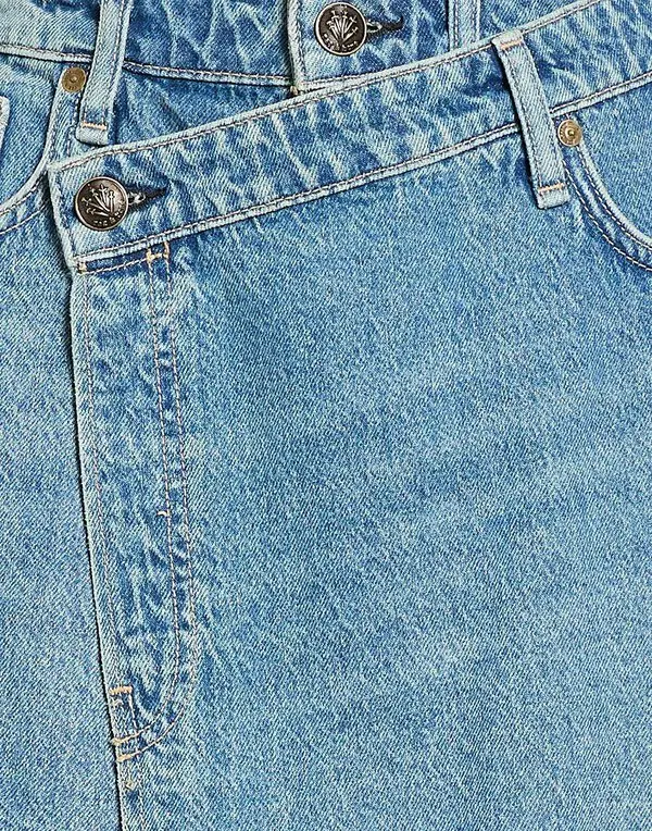 Rag & Bone Medium Wash Asymmetrical Denim Skirt