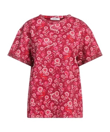 Max Mara Round Neck Printed T-shirt - Red
