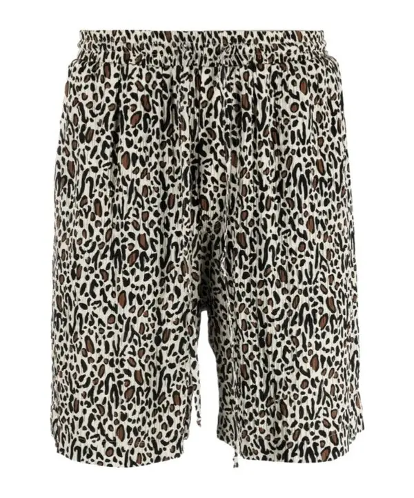 Nanushka Leopard Printed Drawstring Shorts