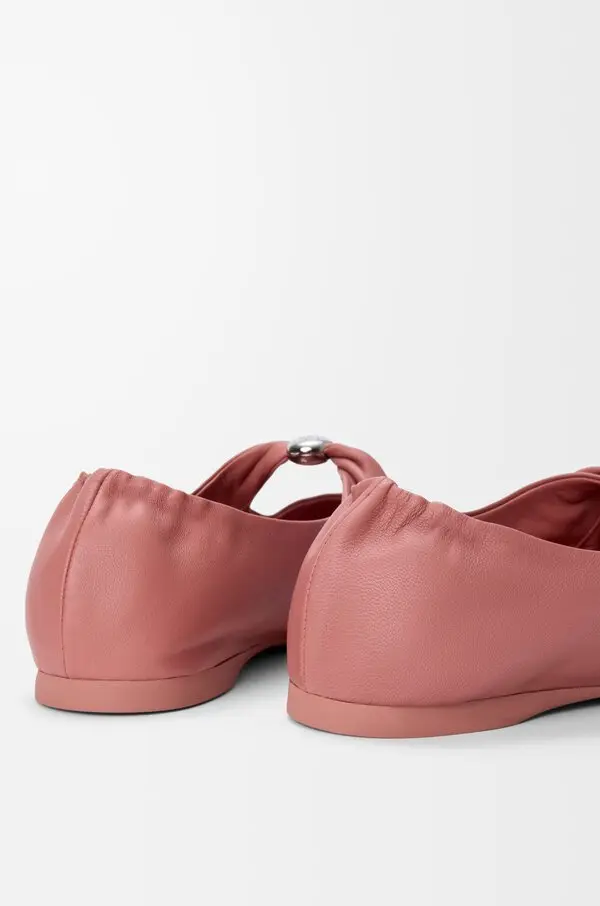 Loewe Pebble Soft Ballerina In Nappa Lambskin - Blush