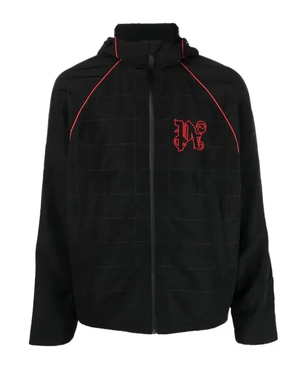 Palm Angels Logo Embroidered Shell Jacket