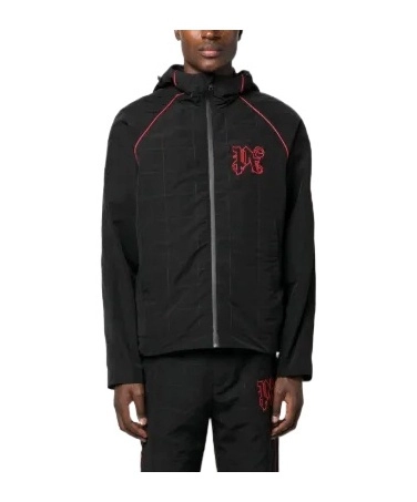 Palm Angels Logo Embroidered Shell Jacket