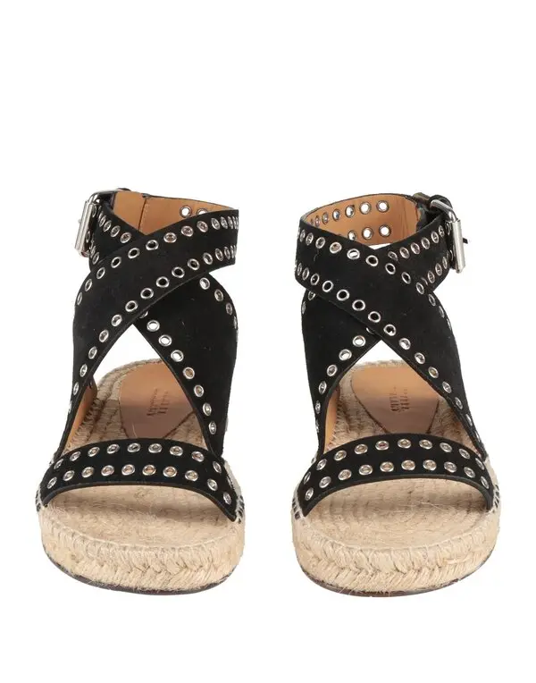 Isabel Marant Étoile Studded Espadrille Sandals - Black