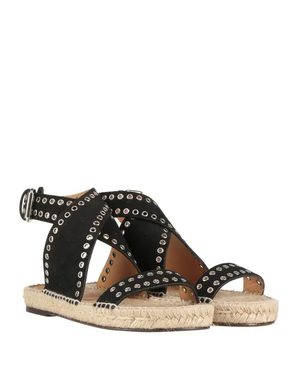 Isabel Marant Étoile Studded Espadrille Sandals - Black