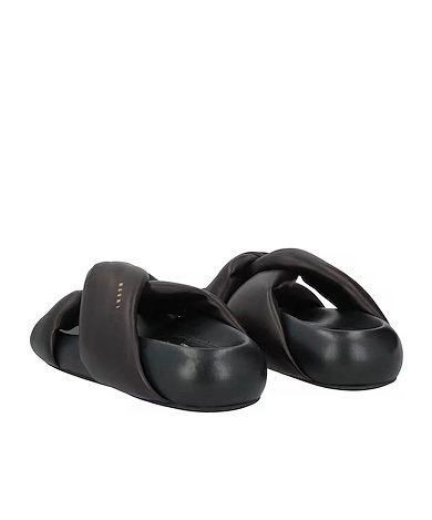 Marni Leather Knot Sandals - Black