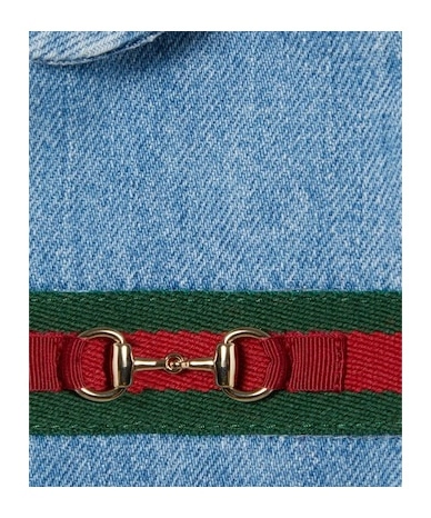 Gucci Baby Denim Dress With Web