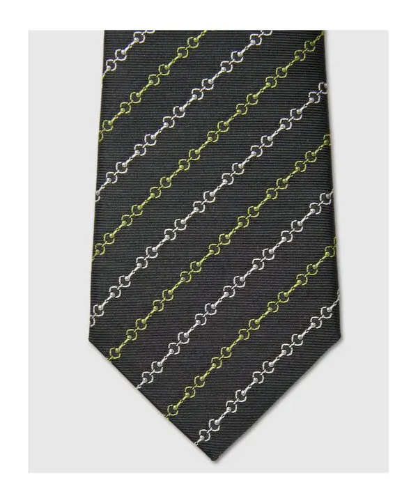 Gucci Horsebit Silk Jacquard Tie
