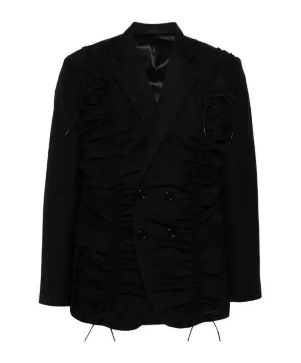 Simone Rocha Ruched Double-breasted Blazer