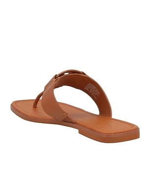 Tory Burch Leather Thong Sandals With Logo Detail