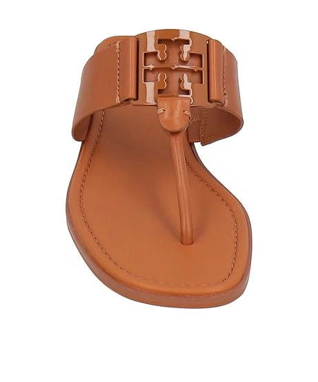Tory Burch Leather Thong Sandals With Logo Detail