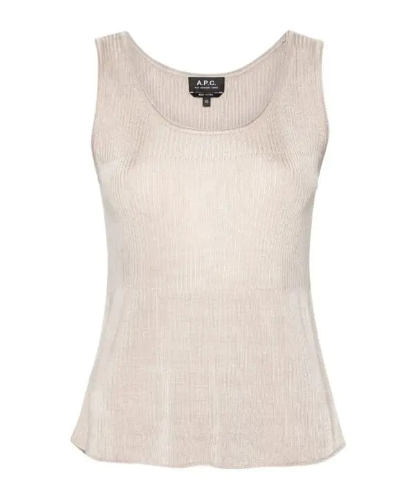 A.p.c. Sleeveless Ribbed-knit Top