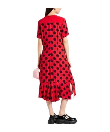 Marni Polka Dot Flared Midi Dress
