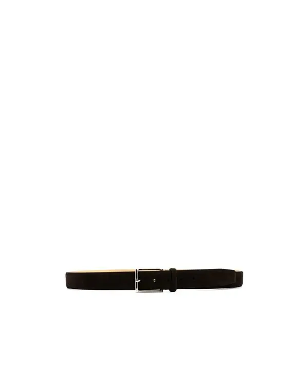 Santoni Rectangular Buckle Leather Belt