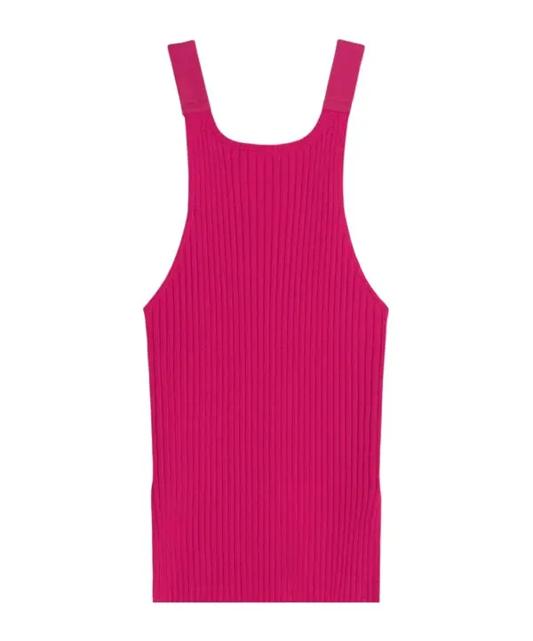 Helmut Lang Ribbed Knit Tank Top With Side Slits