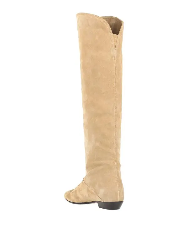 Isabel Marant Étoile Solid Pointed-toe Flat Leather Boots
