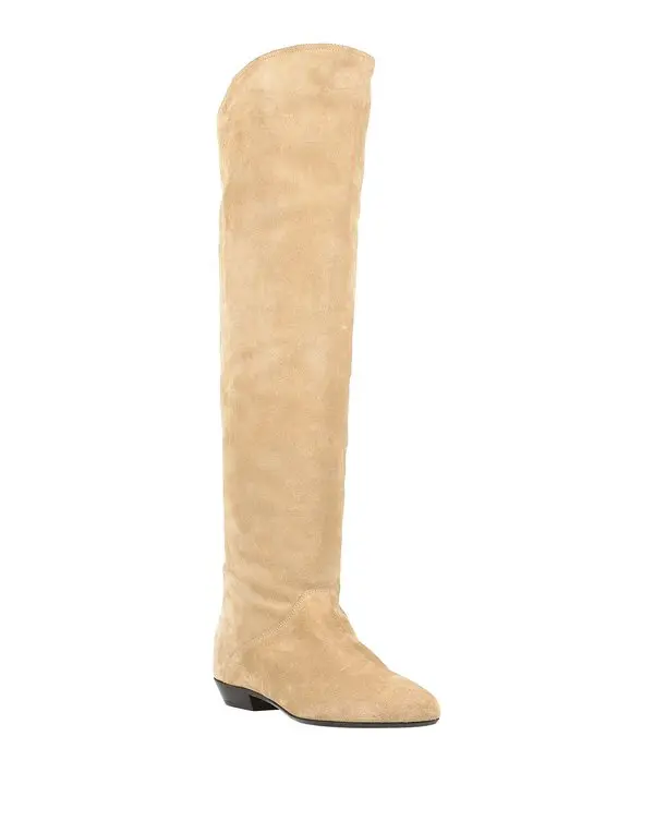 Isabel Marant Étoile Solid Pointed-toe Flat Leather Boots
