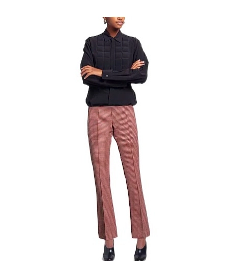 Marni High Waist Plaid Flare Pants