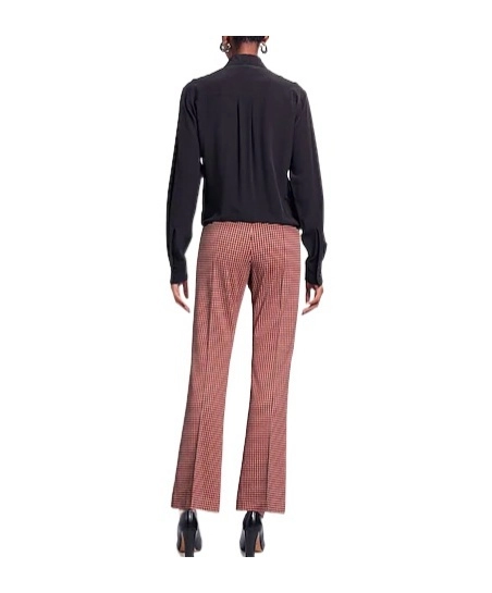 Marni High Waist Plaid Flare Pants