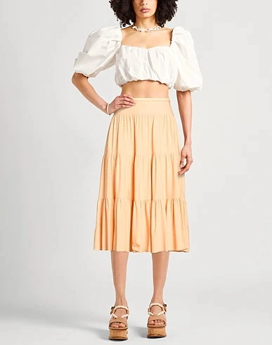 Chloé Pleated Chiffon Midi Skirt