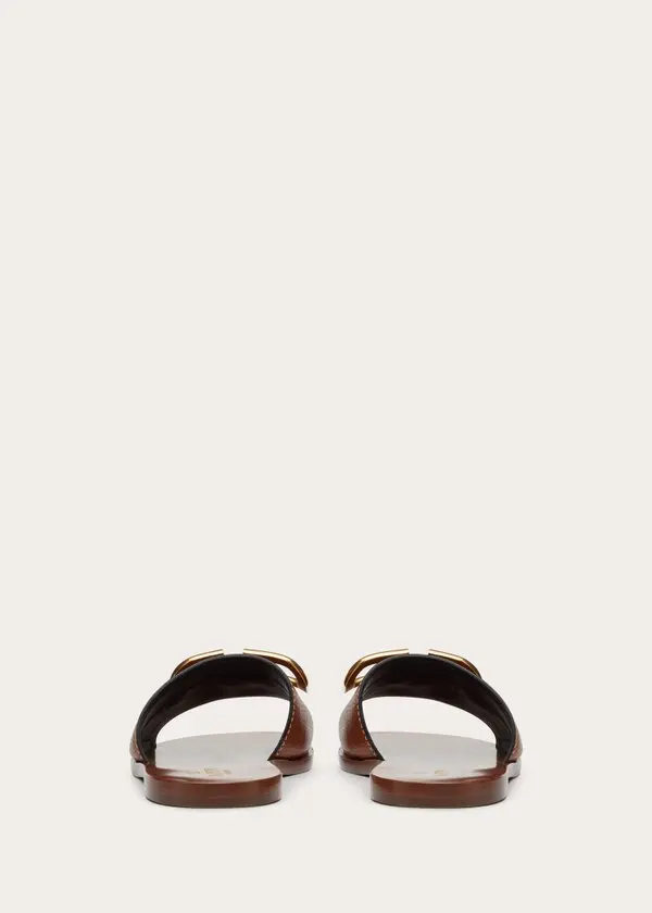Valentino Garavani Vlogo Calfskin Slide Sandals