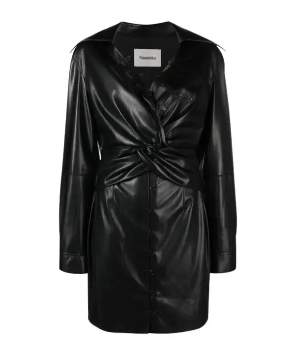 Nanushka Marto Faux-leather Minidress - Black