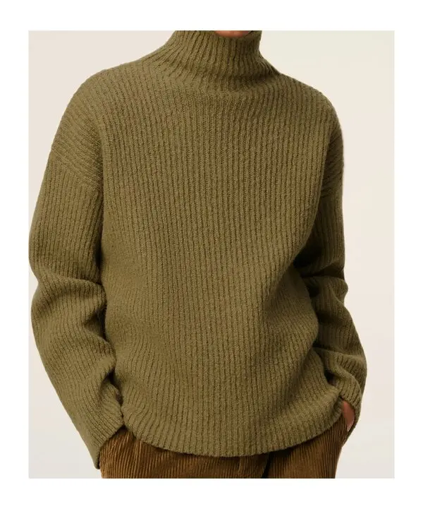 AMI Paris Funnel-neck Wool Sweater