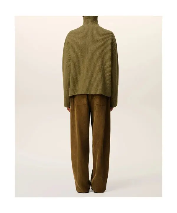 AMI Paris Funnel-neck Wool Sweater