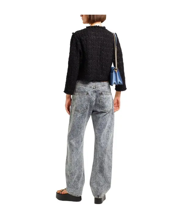Tory Burch Solid-color Pocketless Tweed Blazer