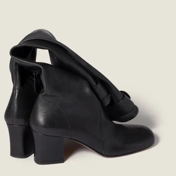Miu Miu Block Heel Knee-high Boots With Buckle Detail