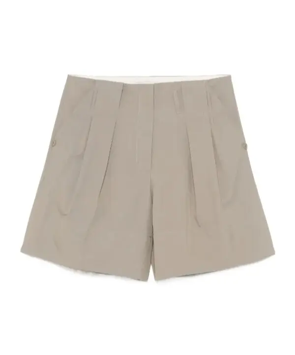 LOW CLASSIC Pleat-detail Shorts