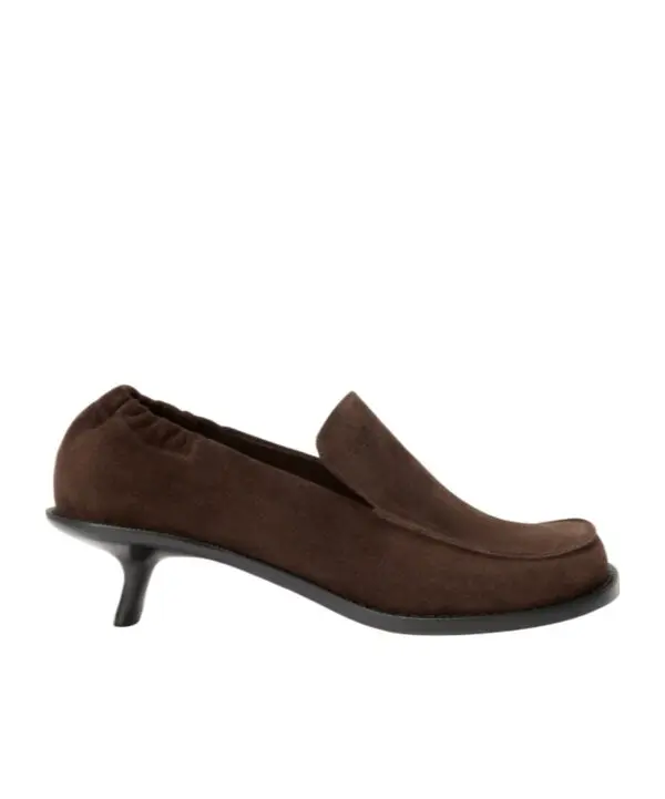 Loewe Suede Calfskin Flex High Heels - Dark Brown