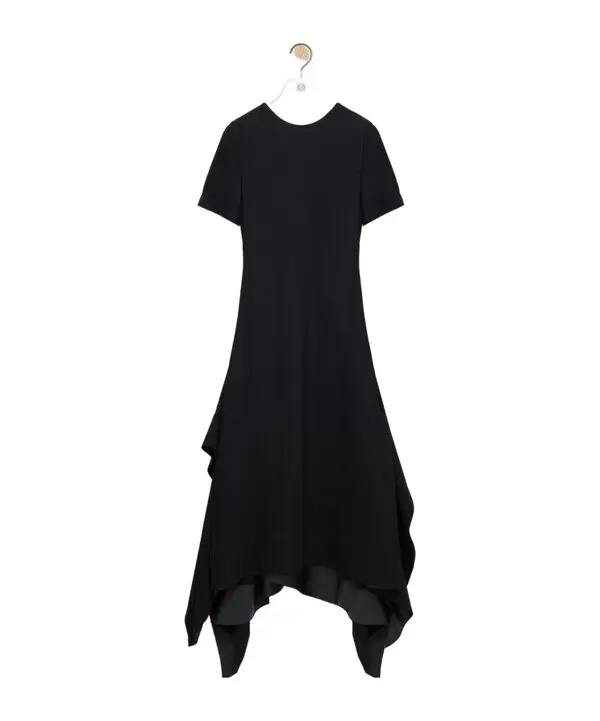 Loewe Midi Dress In Stretch Viscose With Paneled Sides
