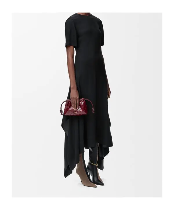 Loewe Midi Dress In Stretch Viscose With Paneled Sides