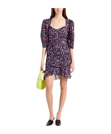 Isabel Marant Étoile Mini Dress With Floral Print And Gathered Detailing
