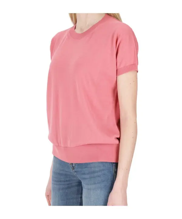 SEMICOUTURE Crew Neck Short Sleeve Sweater