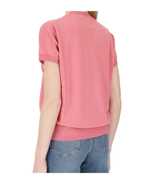 SEMICOUTURE Crew Neck Short Sleeve Sweater