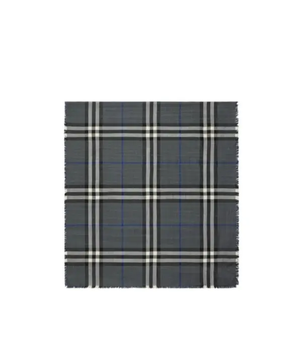 Burberry Reversible Check Wool Silk Scarf