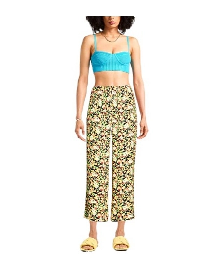 Marni Floral Print Wide Leg Cropped Trousers